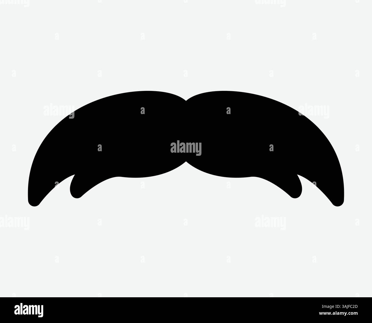 Facial Hair Shape Icon Men Moustache Man Mouth Thick Fur Classic Old ...