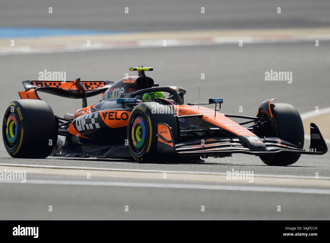 McLaren driver Lando Norris of Britain in action during the Formula One ...