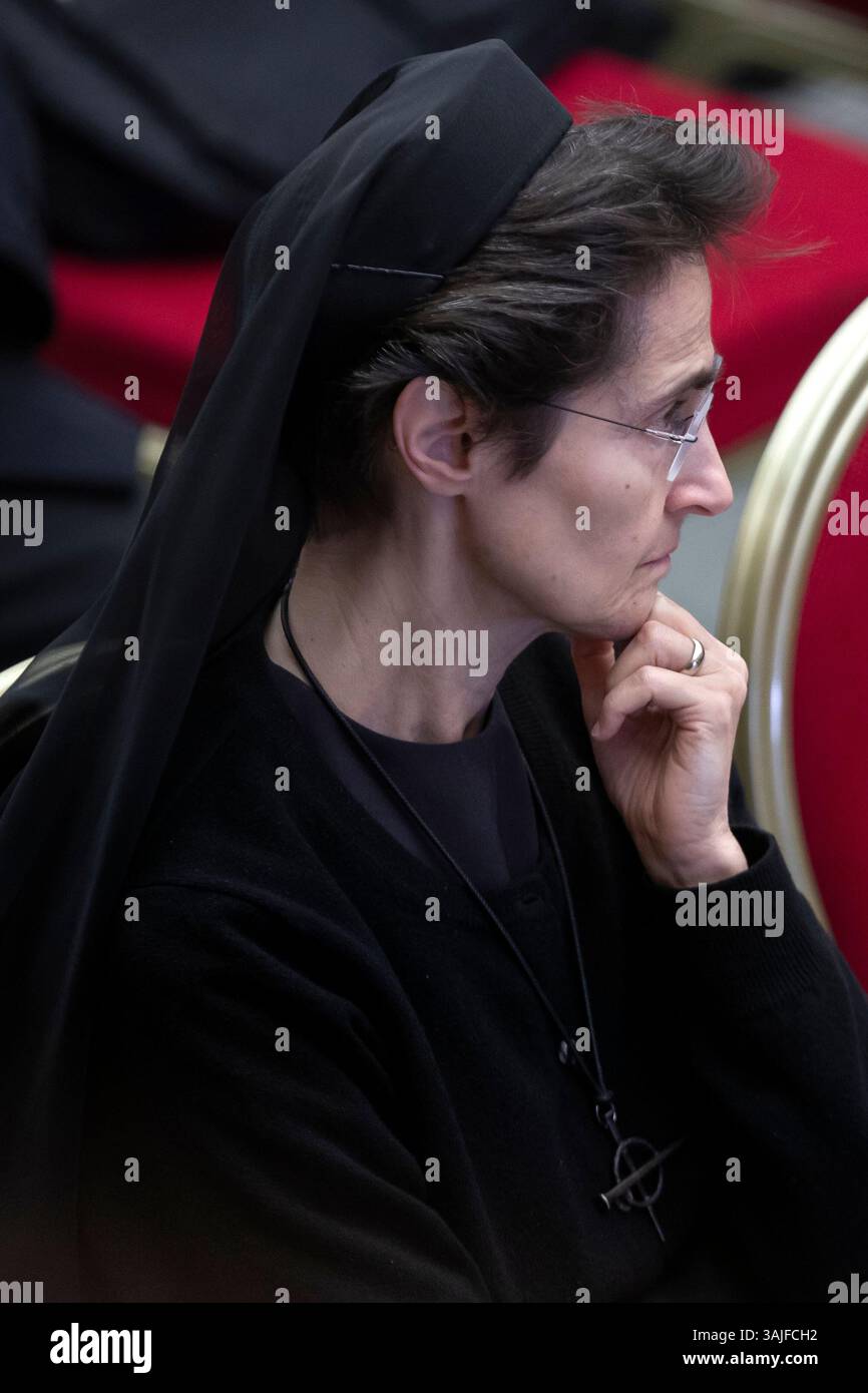 Vatican City, Vatican, 11 April 2025. Sister Raffaella Petrini ...