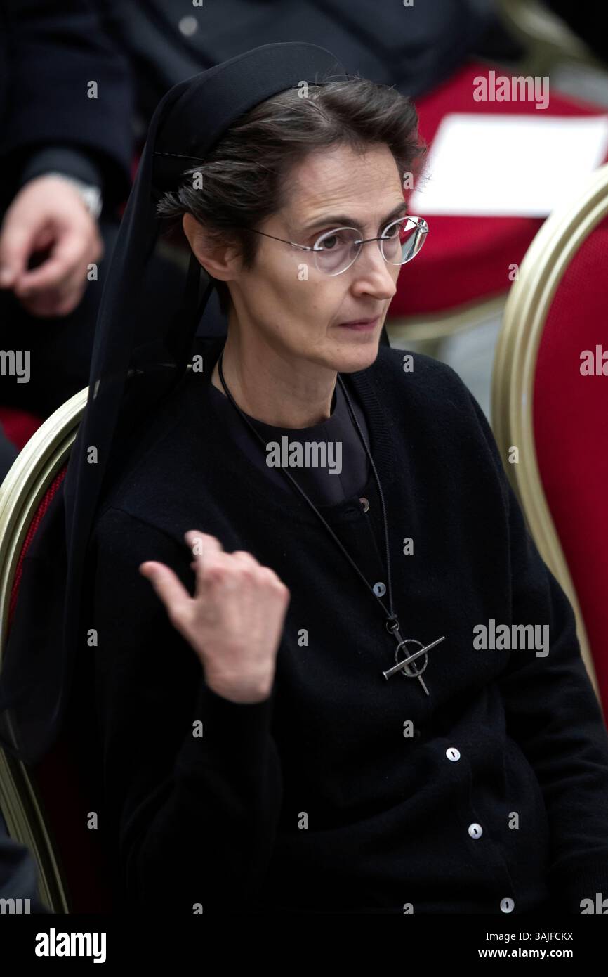 Vatican City, Vatican, 11 April 2025. Sister Raffaella Petrini ...
