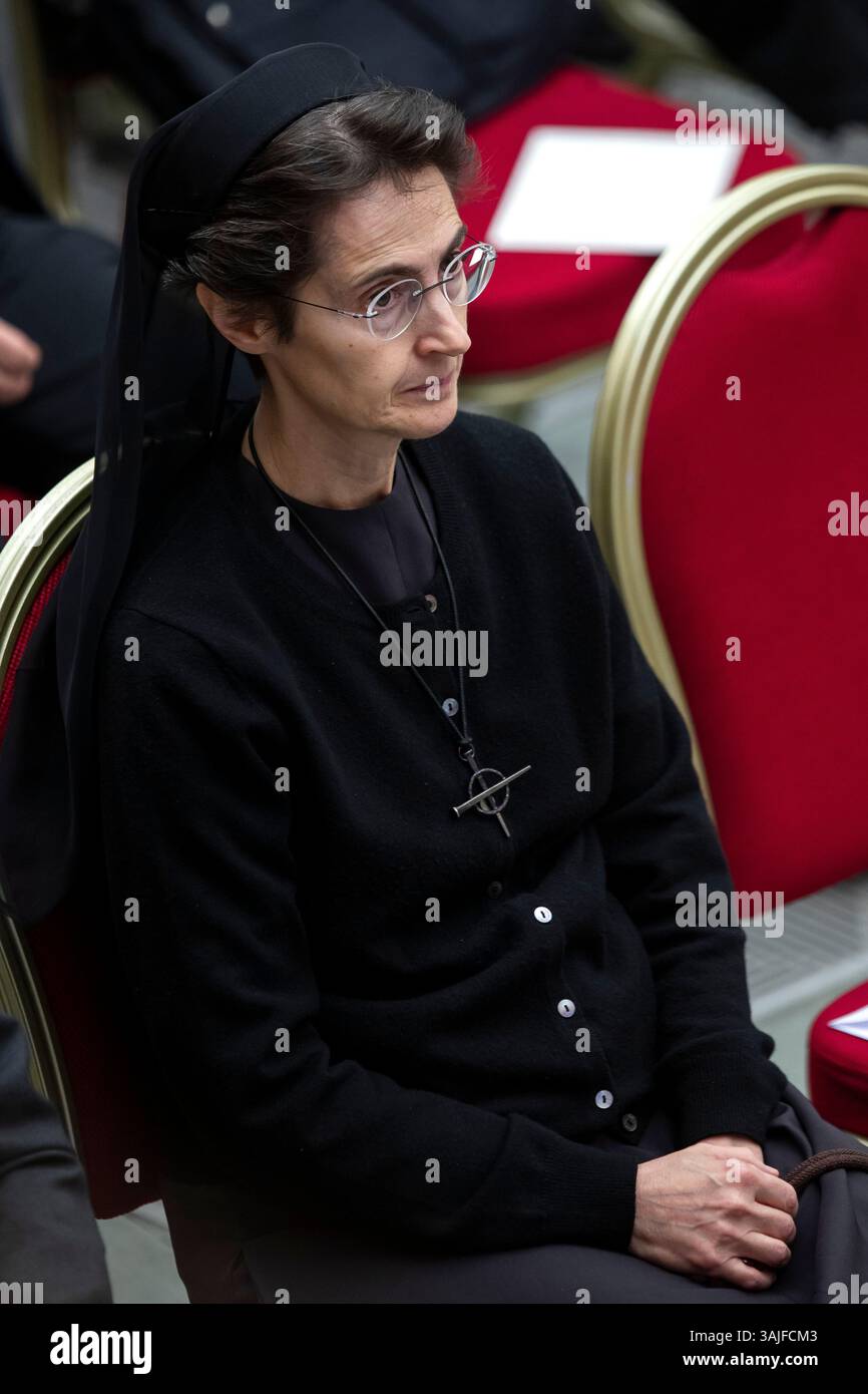 Vatican City, Vatican, 11 April 2025. Sister Raffaella Petrini ...