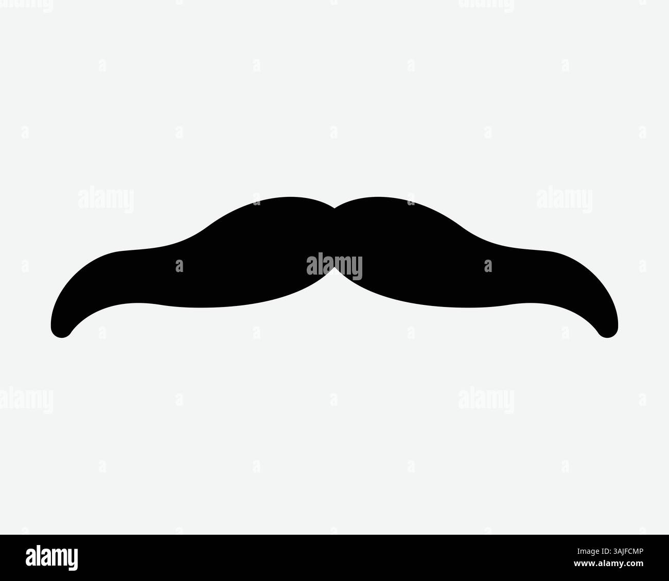 Moustache Icon Men Face Hair Mouth Facial Design Retro Classic Italian ...