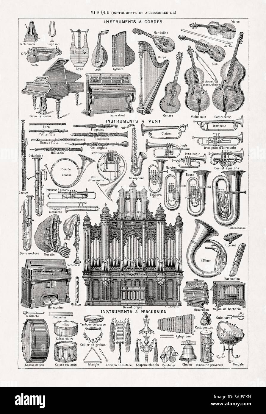 Illustration by R. Leblond printed in a late 19th century French ...