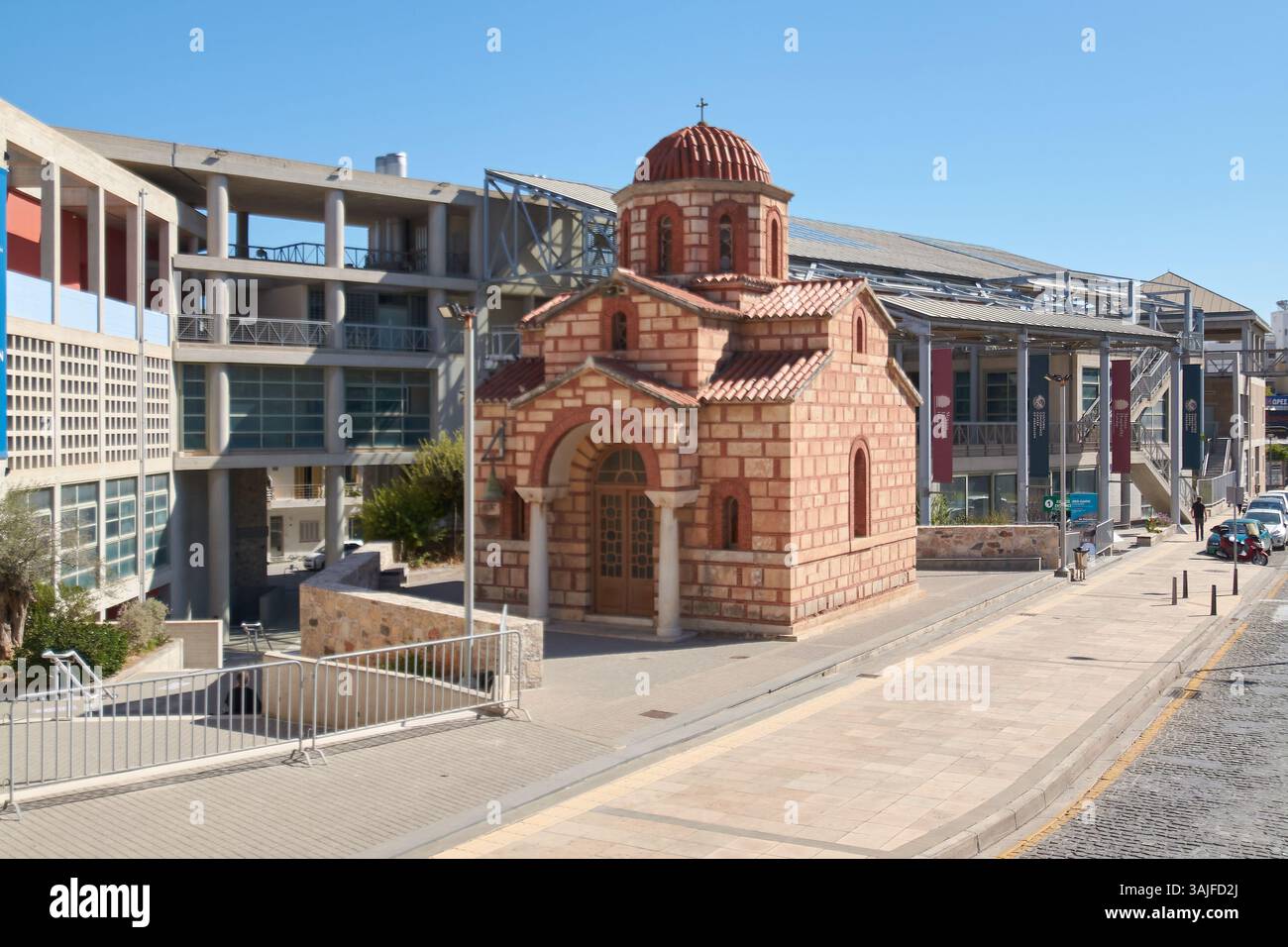 Crete.Greece - april 11, 2025: A small Byzantine-style church with ...