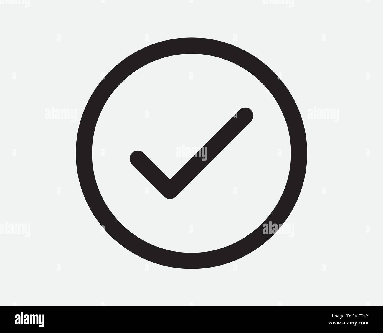 Tick Checkmark Correct Round Sign Verified Circle Symbol Right Choice Vote Select Selection Yes ...