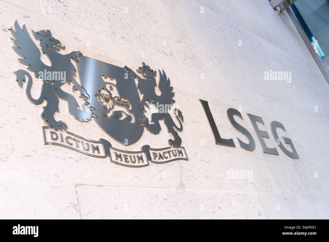 "London stock exchange group" , aka LSEG head quarter, branding logo on ...