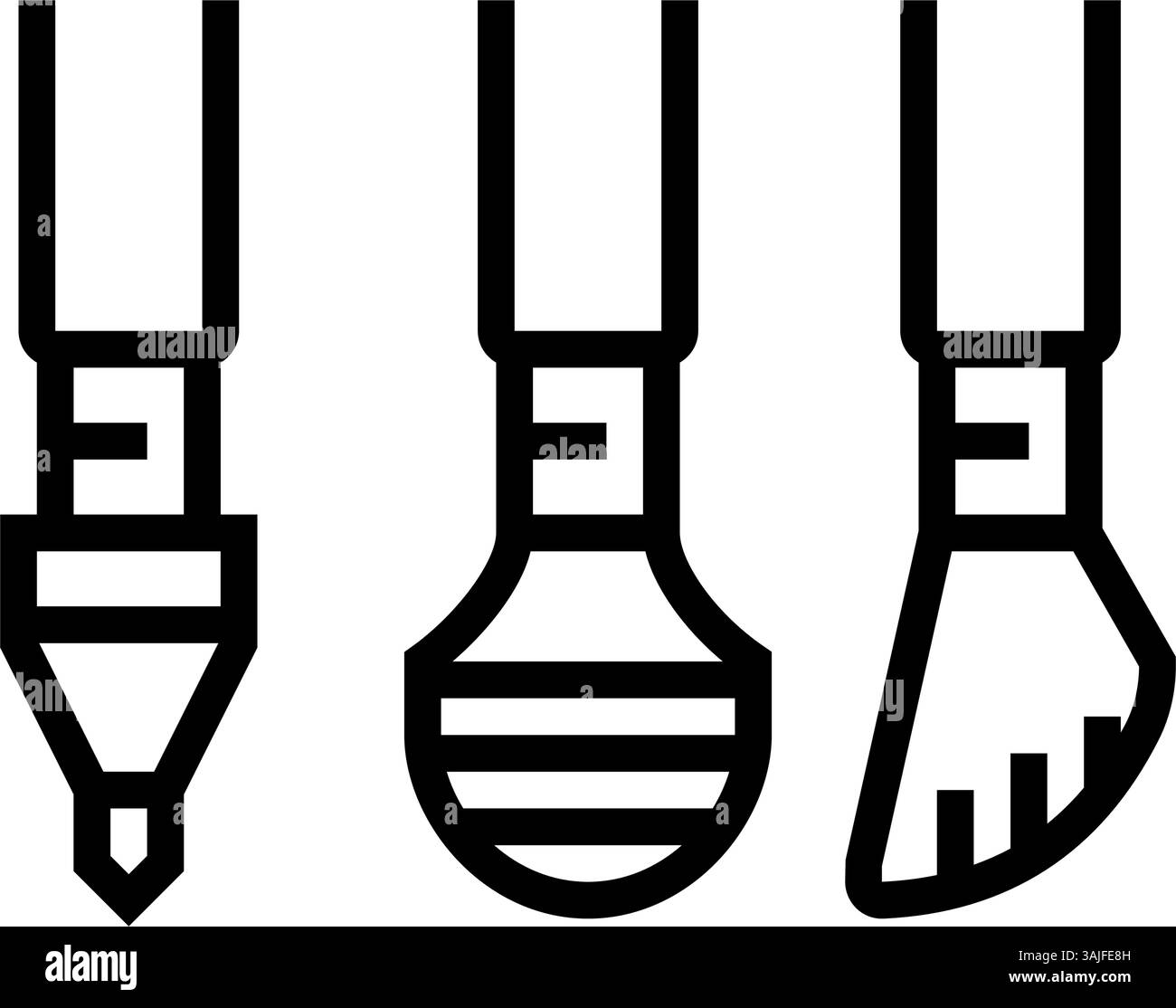 pole tip close up spike rubber cap line icon vector illustration Stock ...