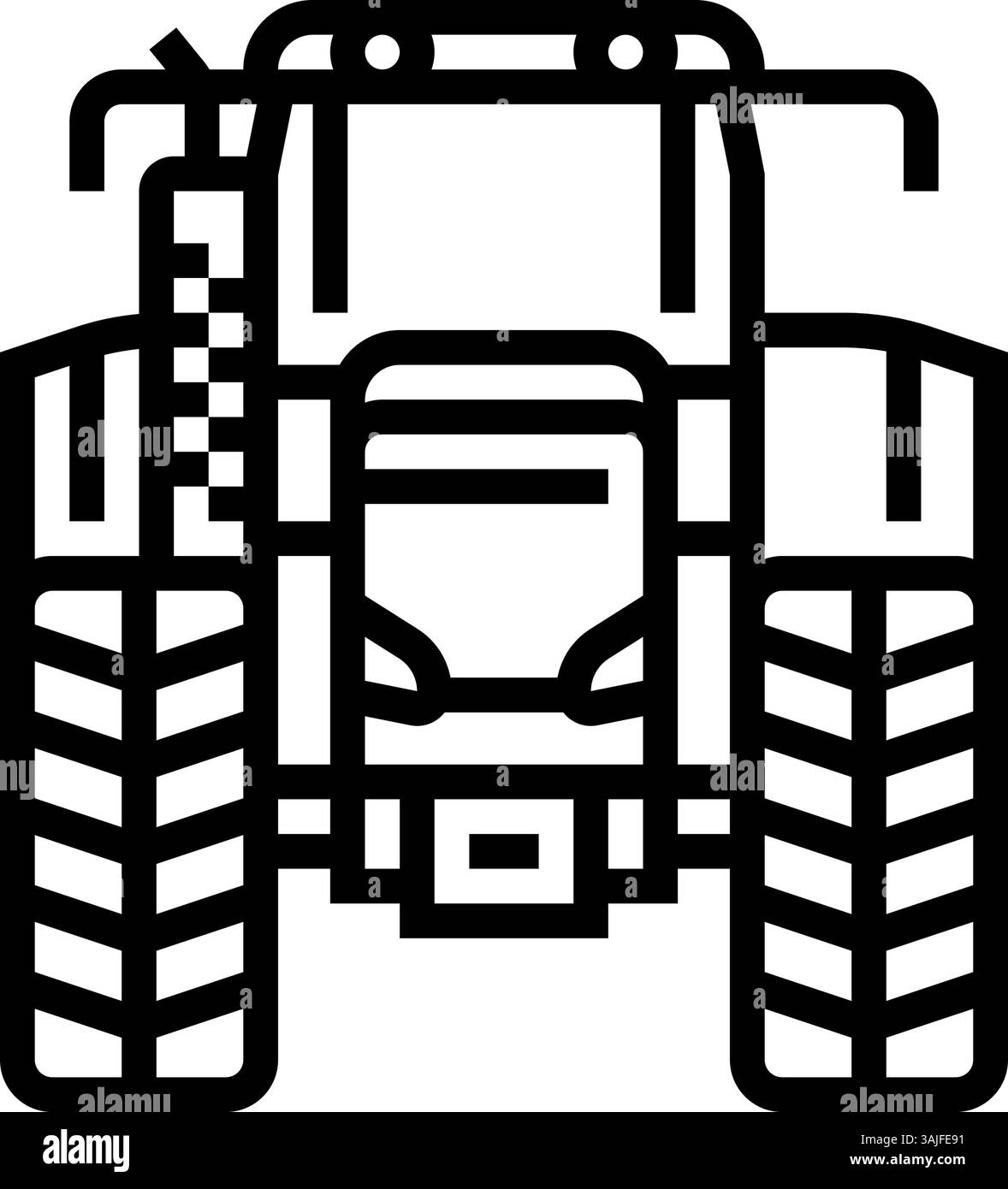 machinery tractor front line icon vector illustration Stock Vector ...