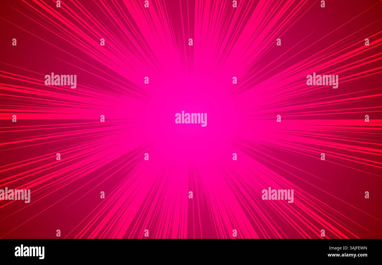 Radial comic background. Speed line wallpaper with pop art halftone ...