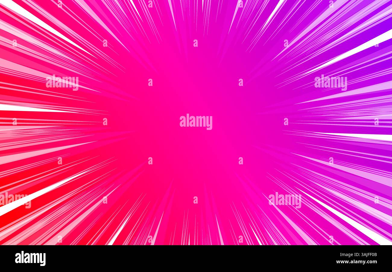 Radial comic background. Speed line wallpaper with pop art halftone ...