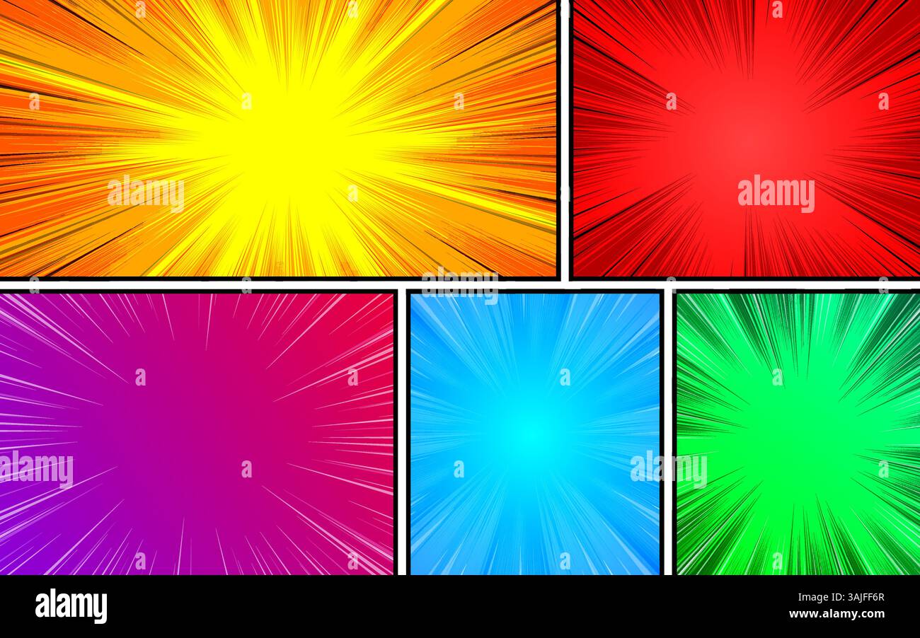 comic book Superhero scrapbook page template cartoon book, graphic art ...