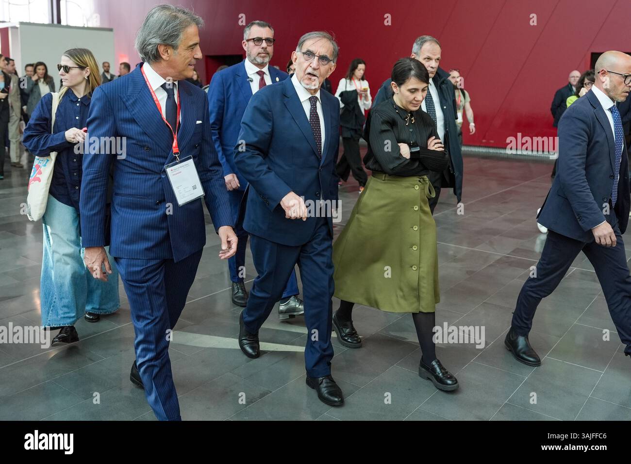 Milano, Italia. 11th Apr, 2025. Senate President Ignazio Larussa and ...