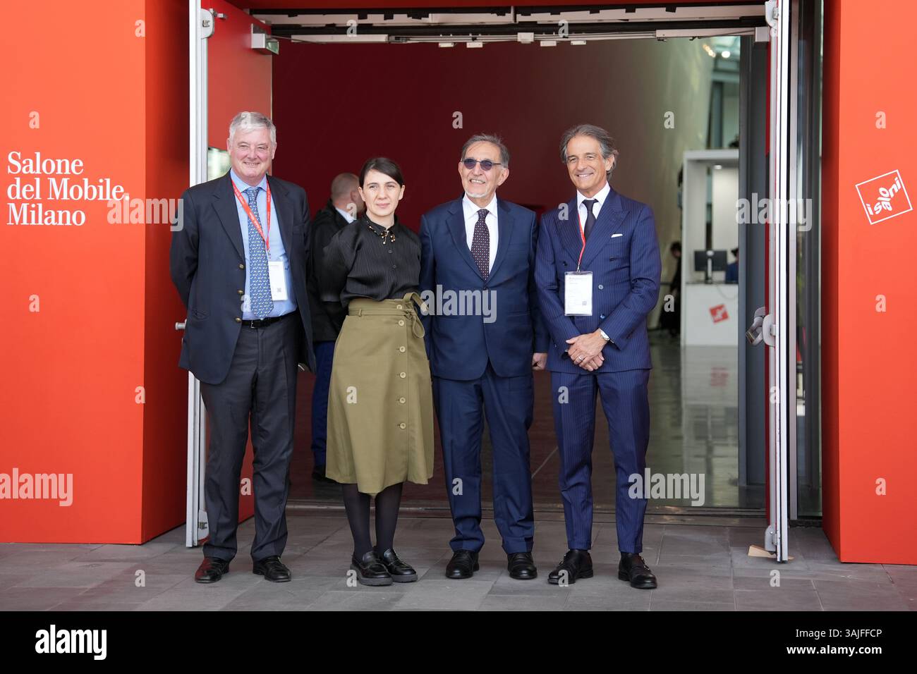 Milano, Italia. 11th Apr, 2025. From L, Marco Sabetta, Maria Porro ...