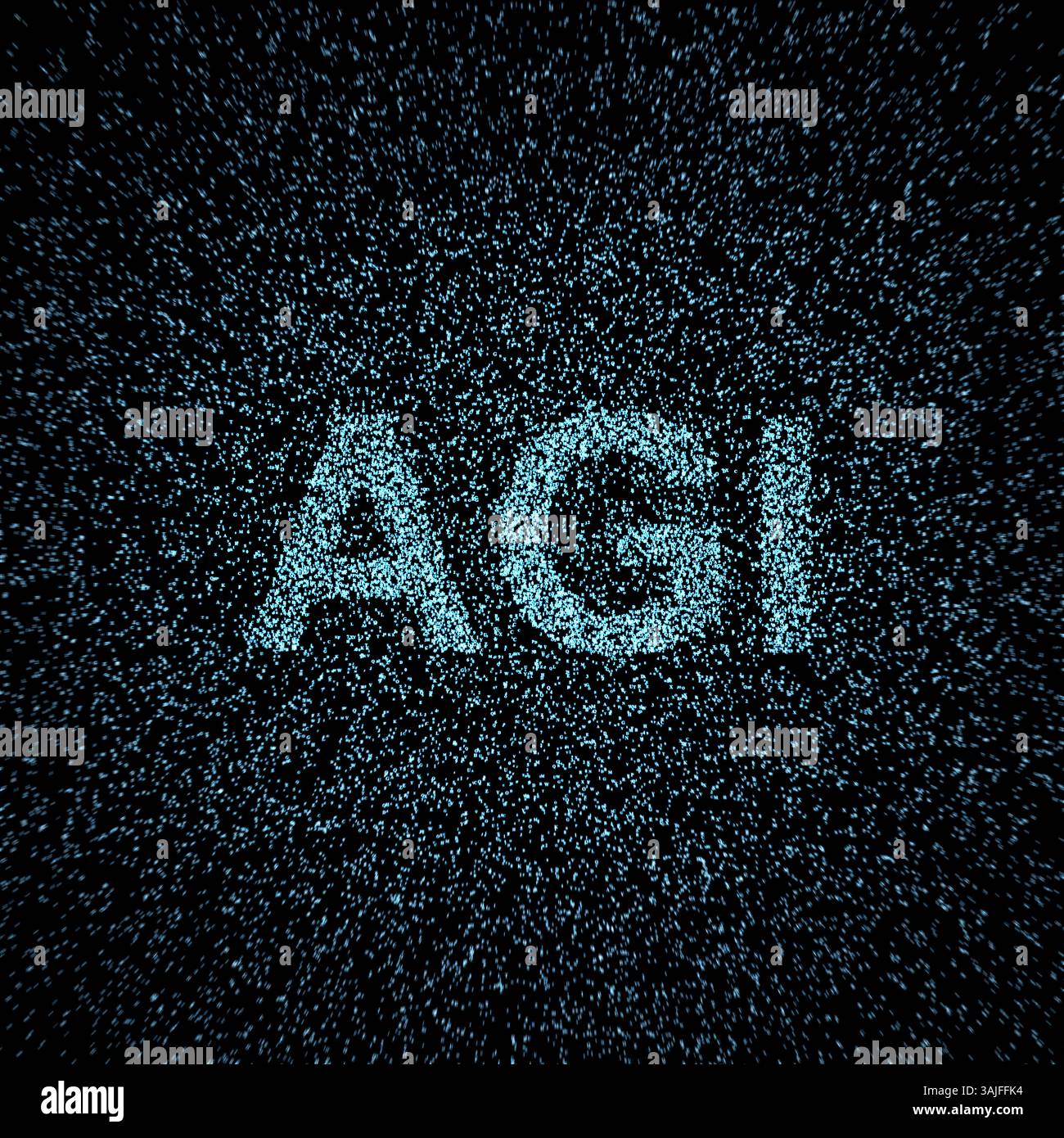 Ultra high-resolution illustration 100MP of letters and numbers flying ...