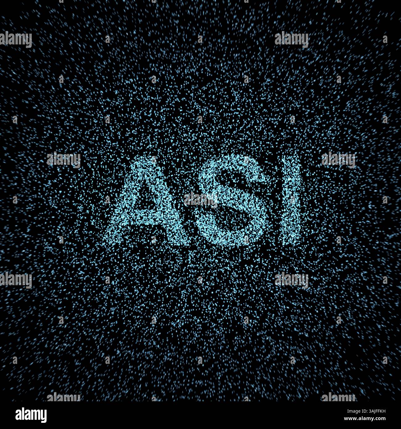 Ultra high-resolution illustration 100MP of flying letters and numbers ...