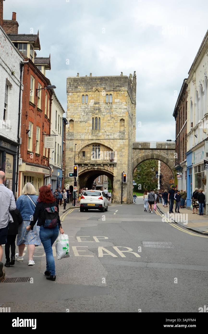 view of Monk Bar, Historical military landmark. Monkgate, York Stock ...