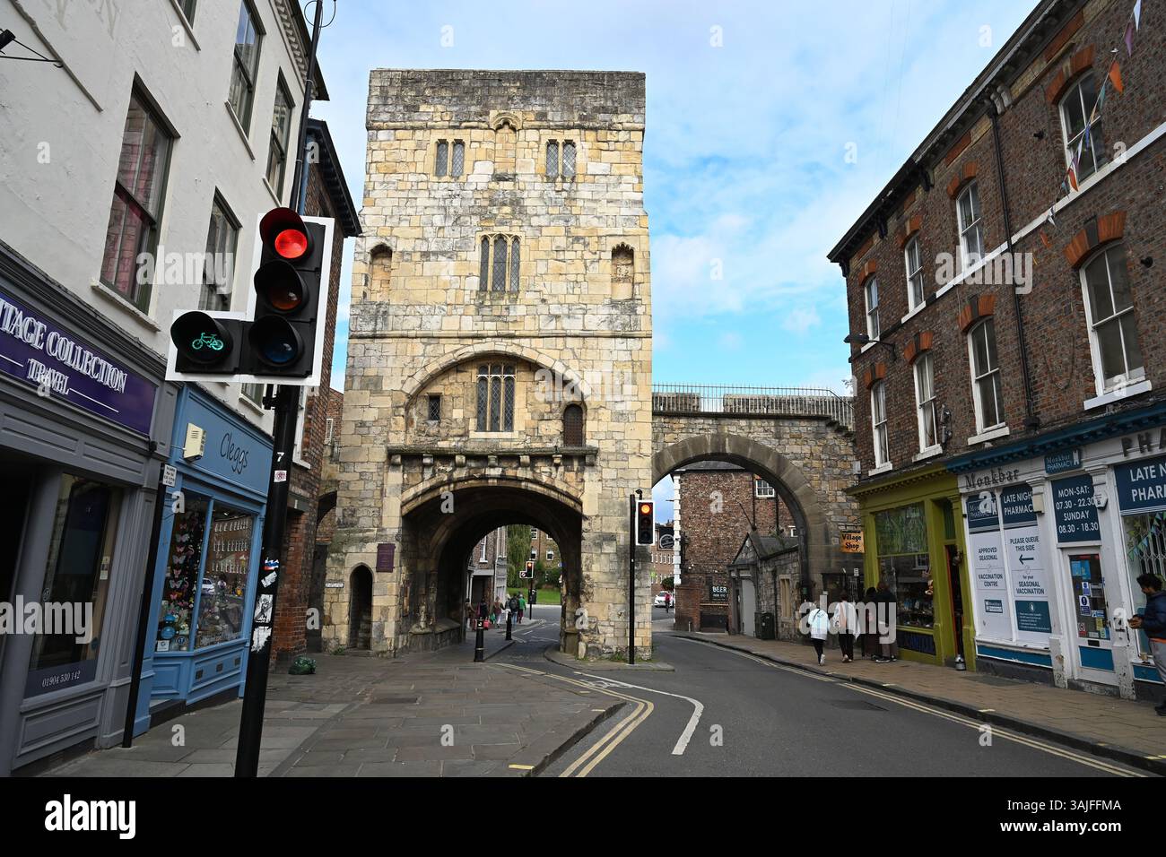 Monk Bar, Historical military landmark. Monkgate, York Stock Photo - Alamy