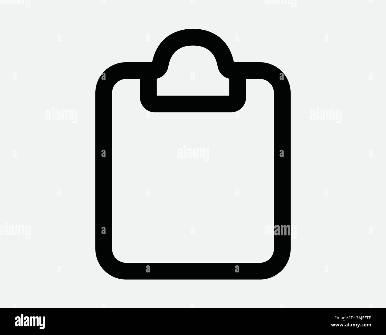 Clipboard Outline Line Shape Sign Report File Icon Symbol Black White ...