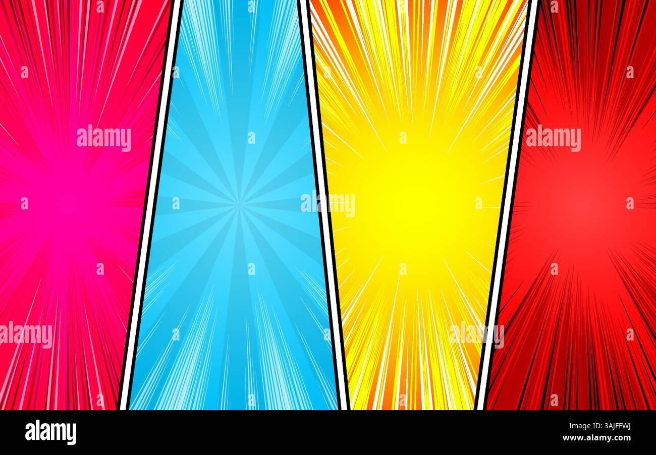 comic book Superhero scrapbook page template cartoon book, graphic art ...