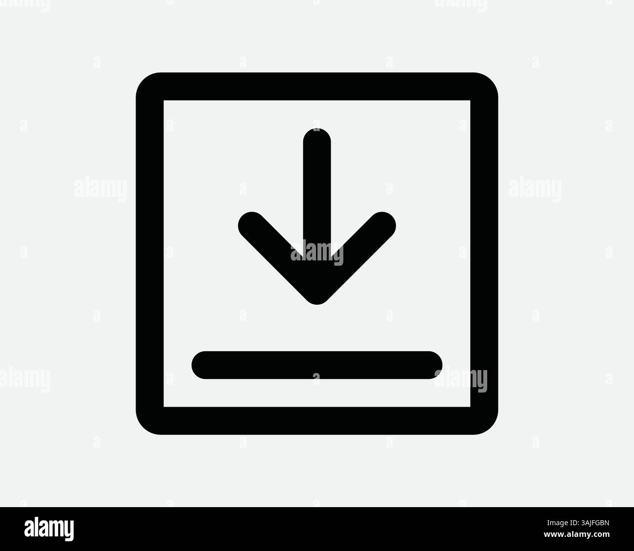 Download Square Button Line Outline Arrow Point Pointing Data Storage ...