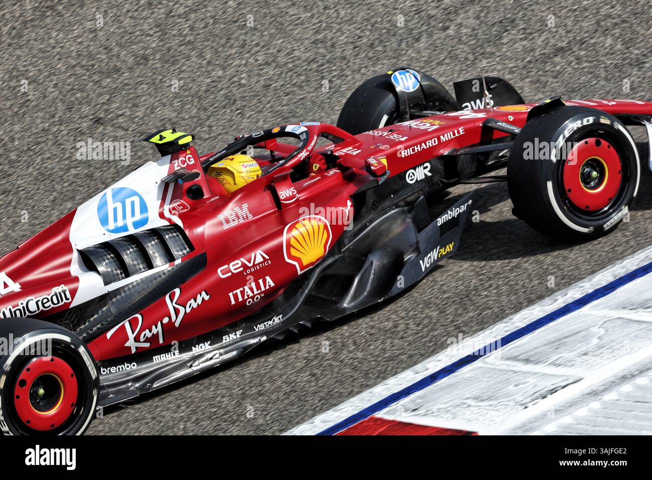 Sakhir, Bahrain. 11th Apr, 2025. Lewis Hamilton (GBR) Ferrari SF-25. 11 ...