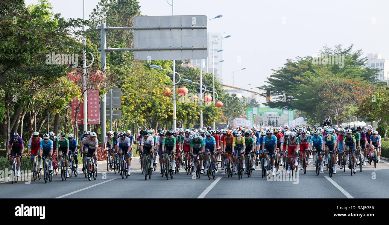 Sanya, China's Hainan Province. 11th Apr, 2025. Cyclists compete during ...