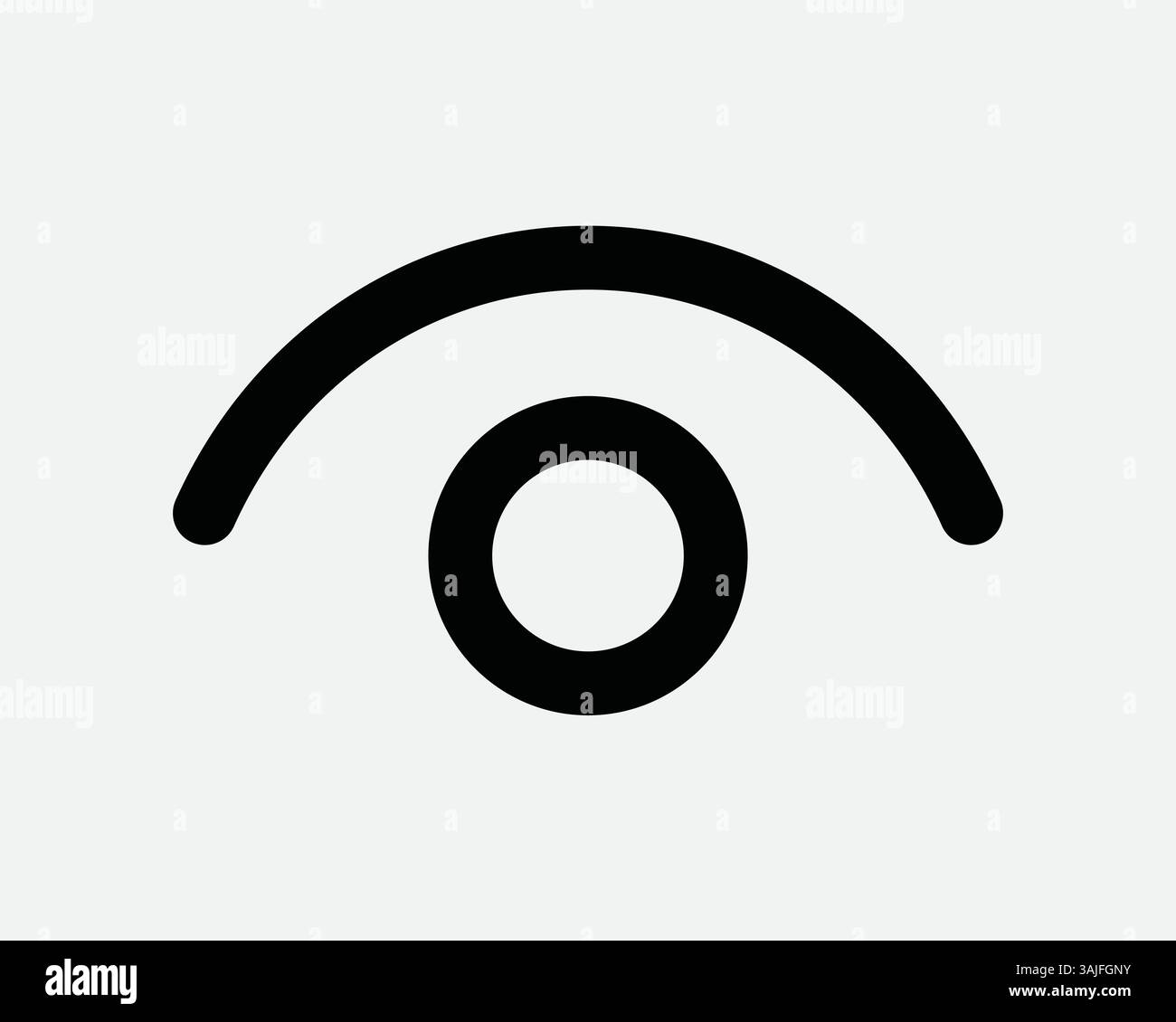 Eye Icon Vision Outline Black Shape Look Watch Observe Sight Eyeball ...