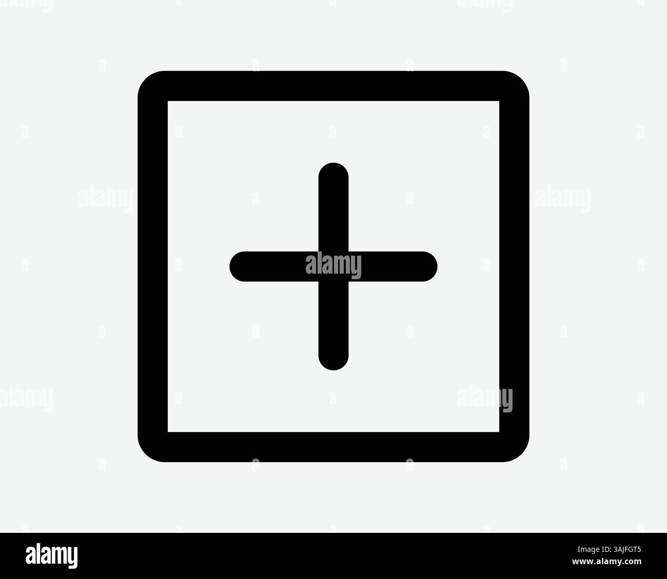 Plus Square Icon Positive Add Additional Sum Summing Math Mathematics Electric Battery Terminal ...