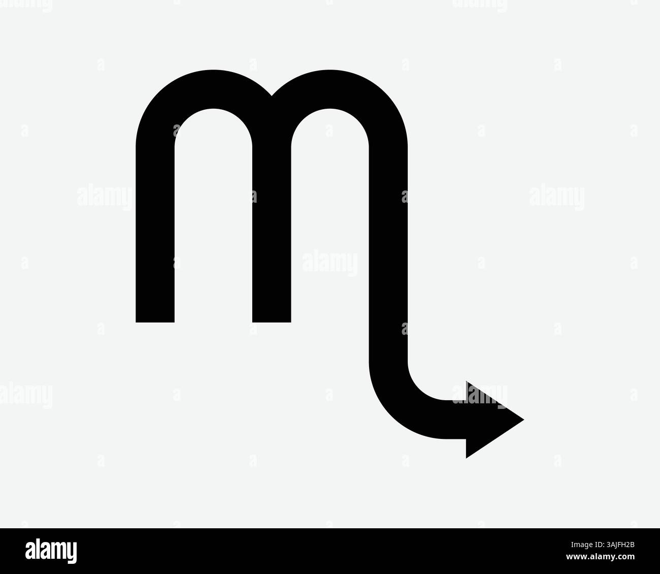 Scorpio Zodiac Outline Sign Astronomy Horoscope Line Symbol Arrow Shoot ...