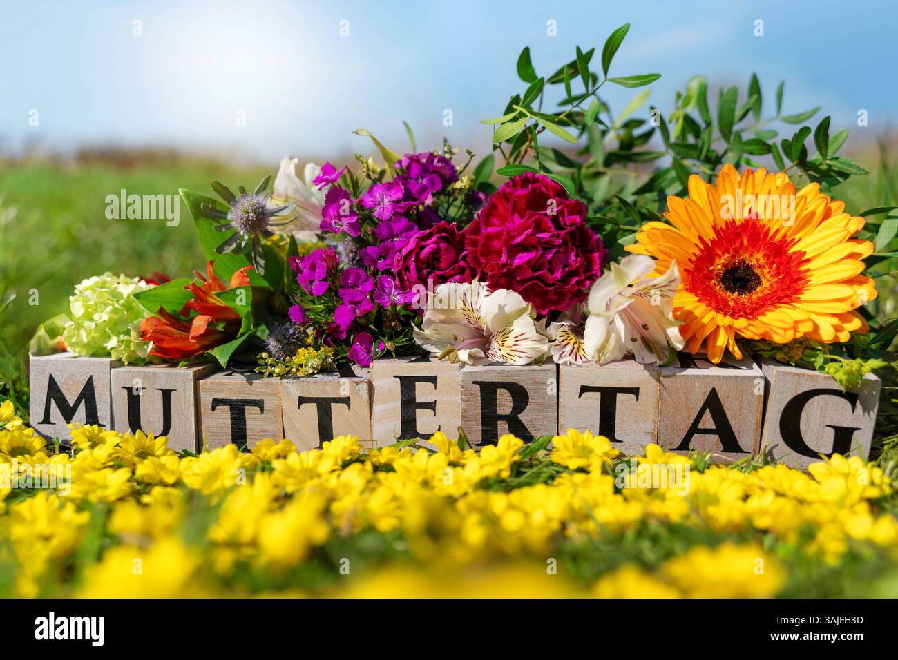 Bavaria, Germany - 10 April 2025: Mother s Day lettering made of wooden ...