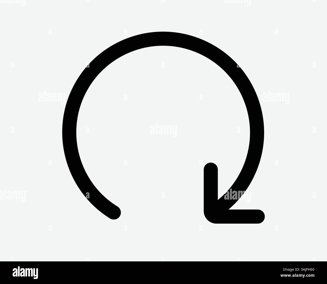 Arrow circular turning rotate Black and White Stock Photos & Images - Alamy