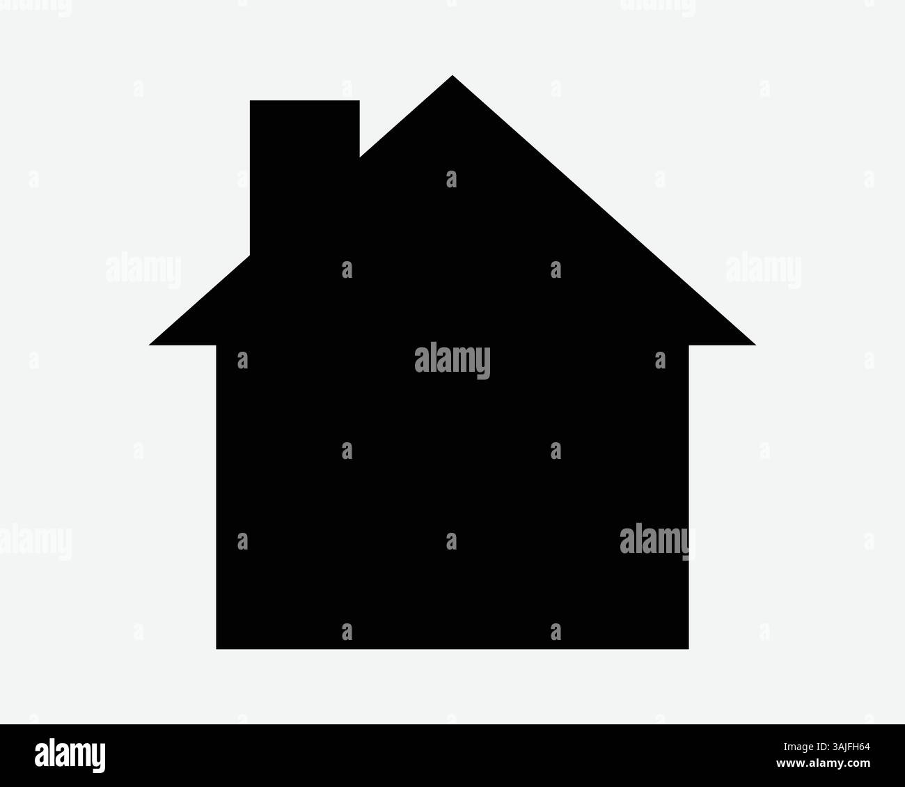 Solid house icon Black and White Stock Photos & Images - Alamy