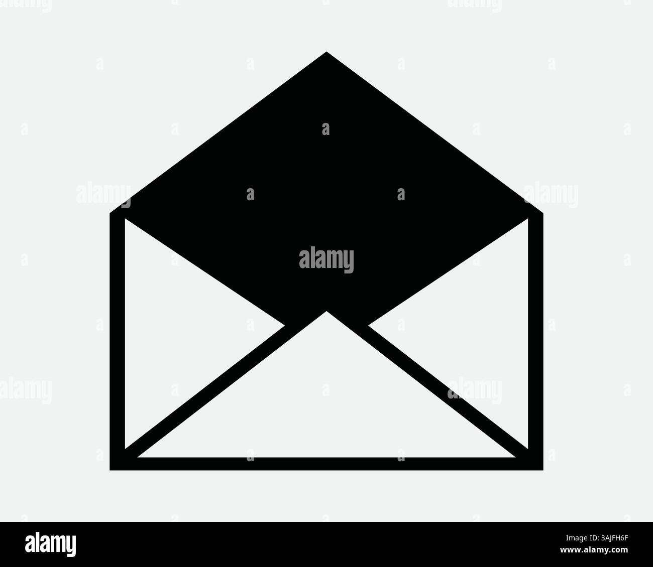 Envelope open icon vector Stock Vector Images - Alamy