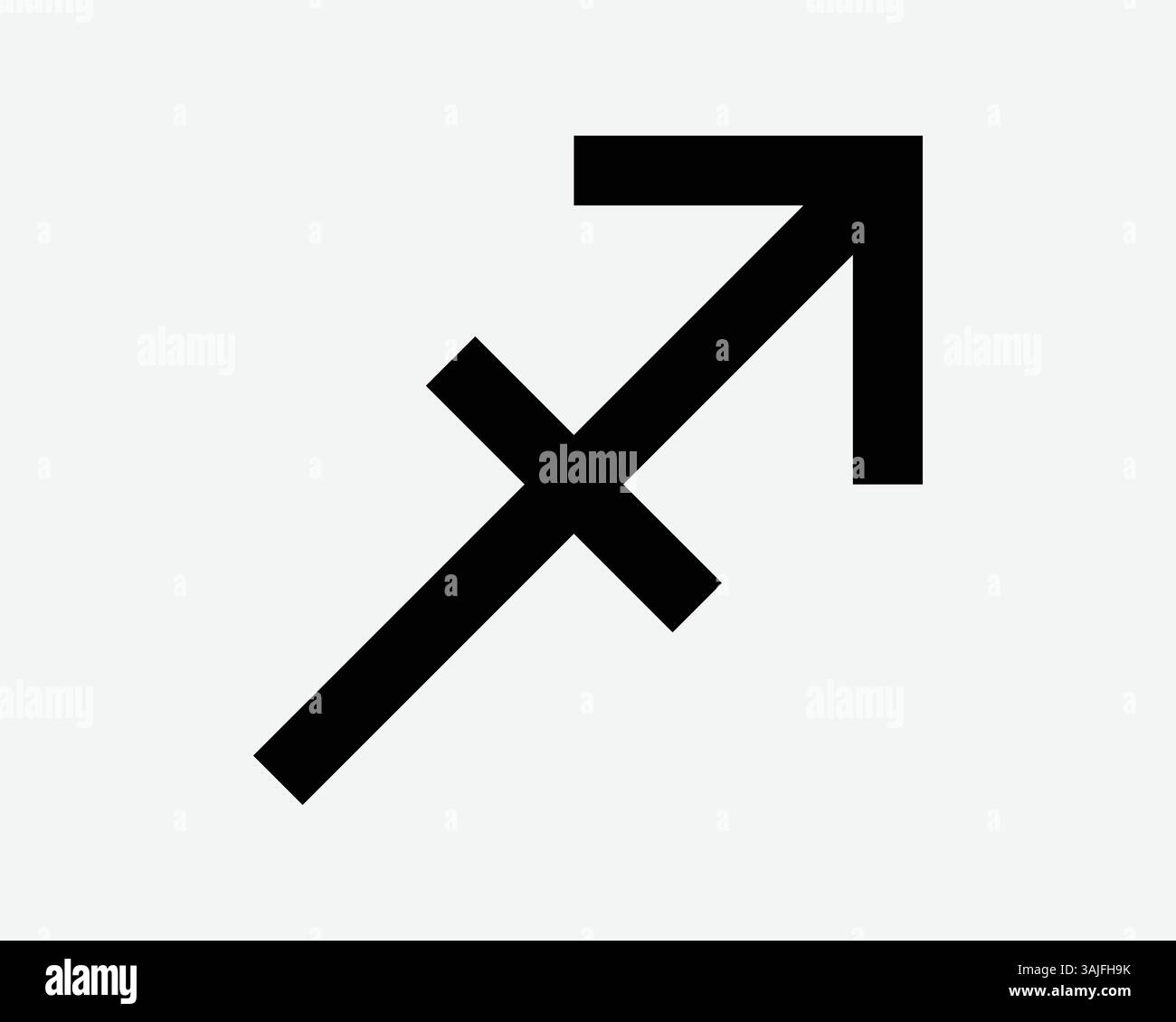 Sagittarius Zodiac Outline Sign Horoscope Astrology Line Symbol ...