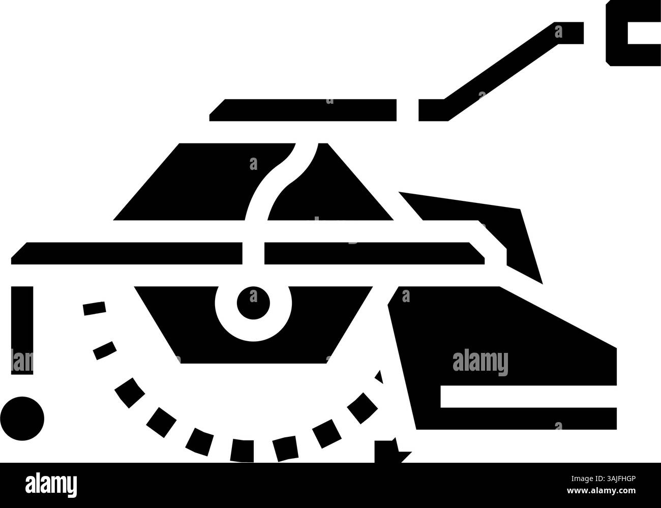 road sweeper tractor glyph icon vector illustration Stock Vector Image ...
