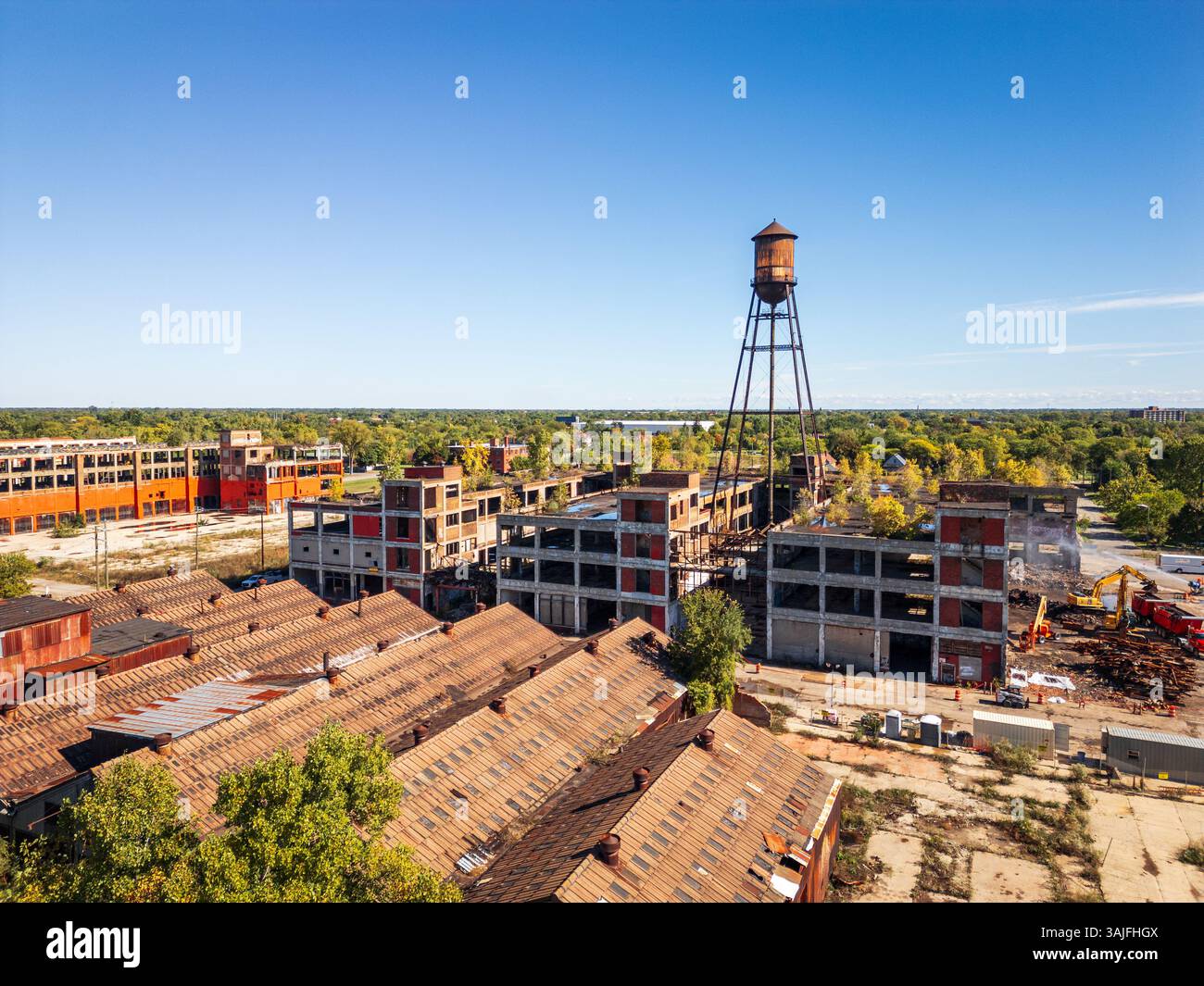Abandoned car manufacturing plants in Detroit, Michigan, USA Stock ...