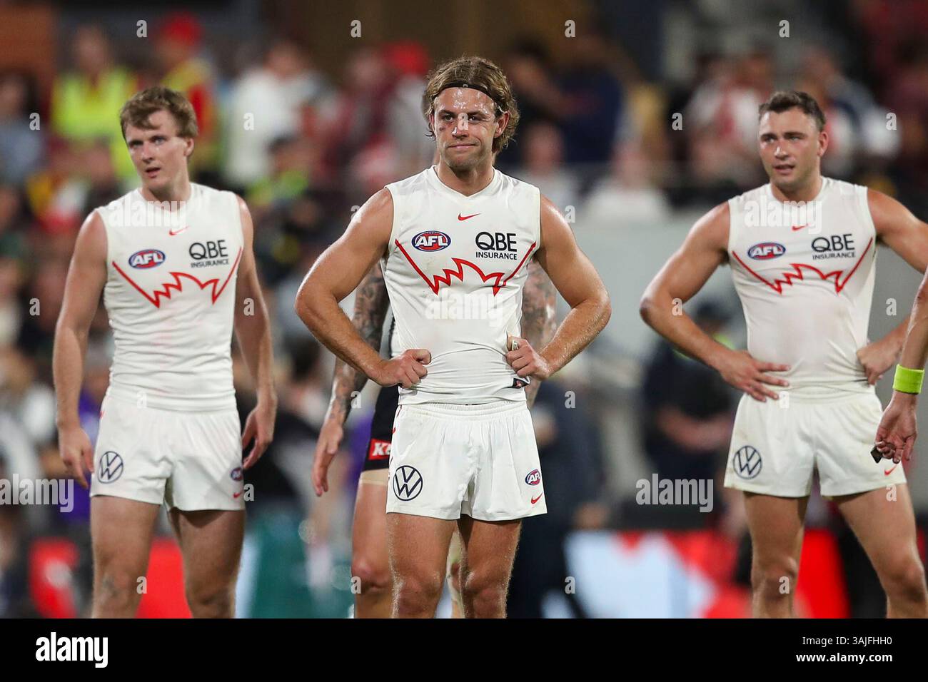 Adelaide, Australia. 11th Apr, 2025. James Rowbottom of the Swans after ...