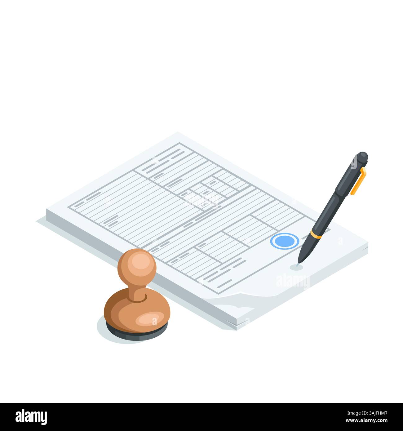 Filling in a form Stock Vector Images - Alamy