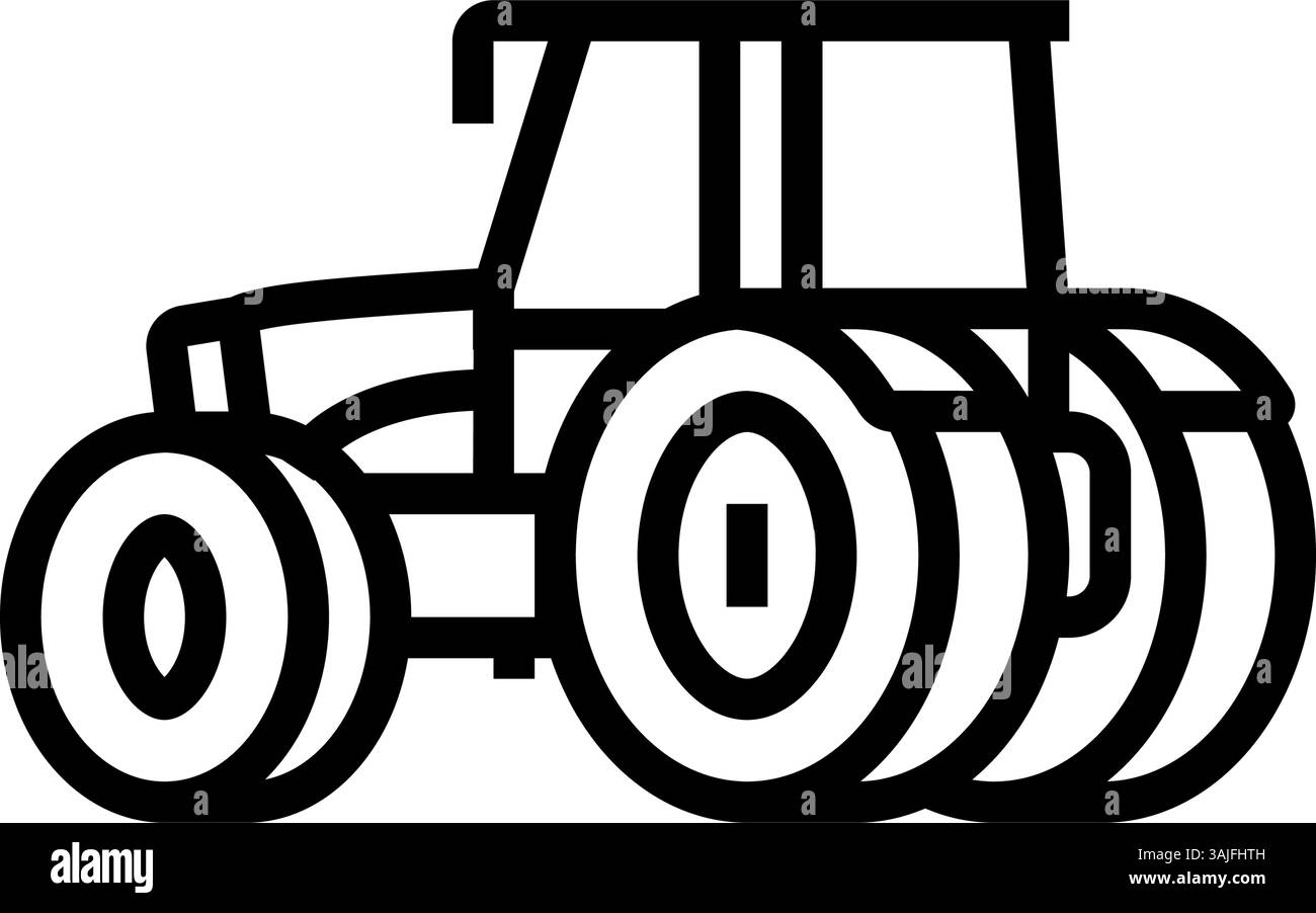 agriculture tractor line icon vector. agriculture tractor sign ...