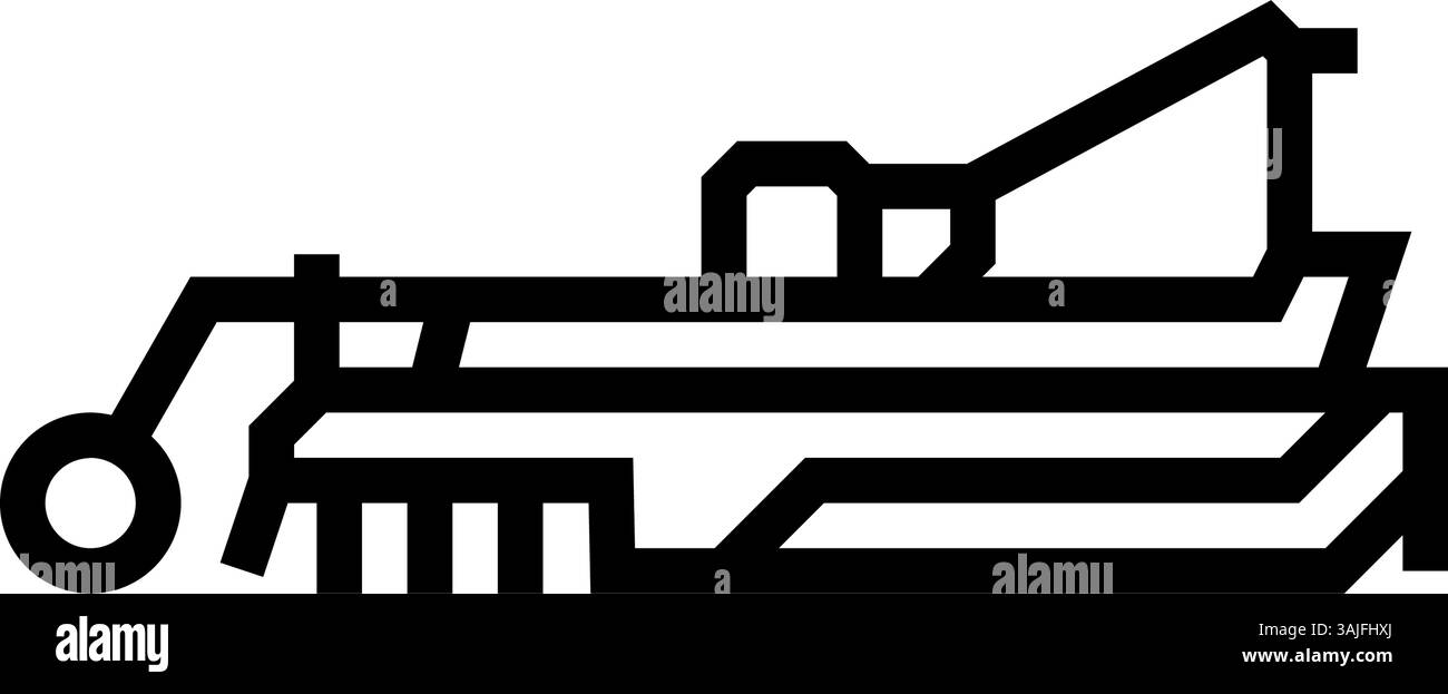 Mower cutter tractor line hi-res stock photography and images - Alamy