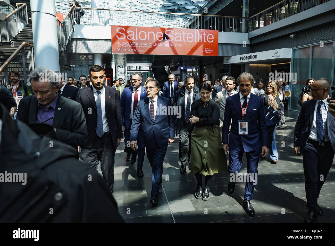 Milan, Institutional visits to the Salone Internazionale del Mobile ...
