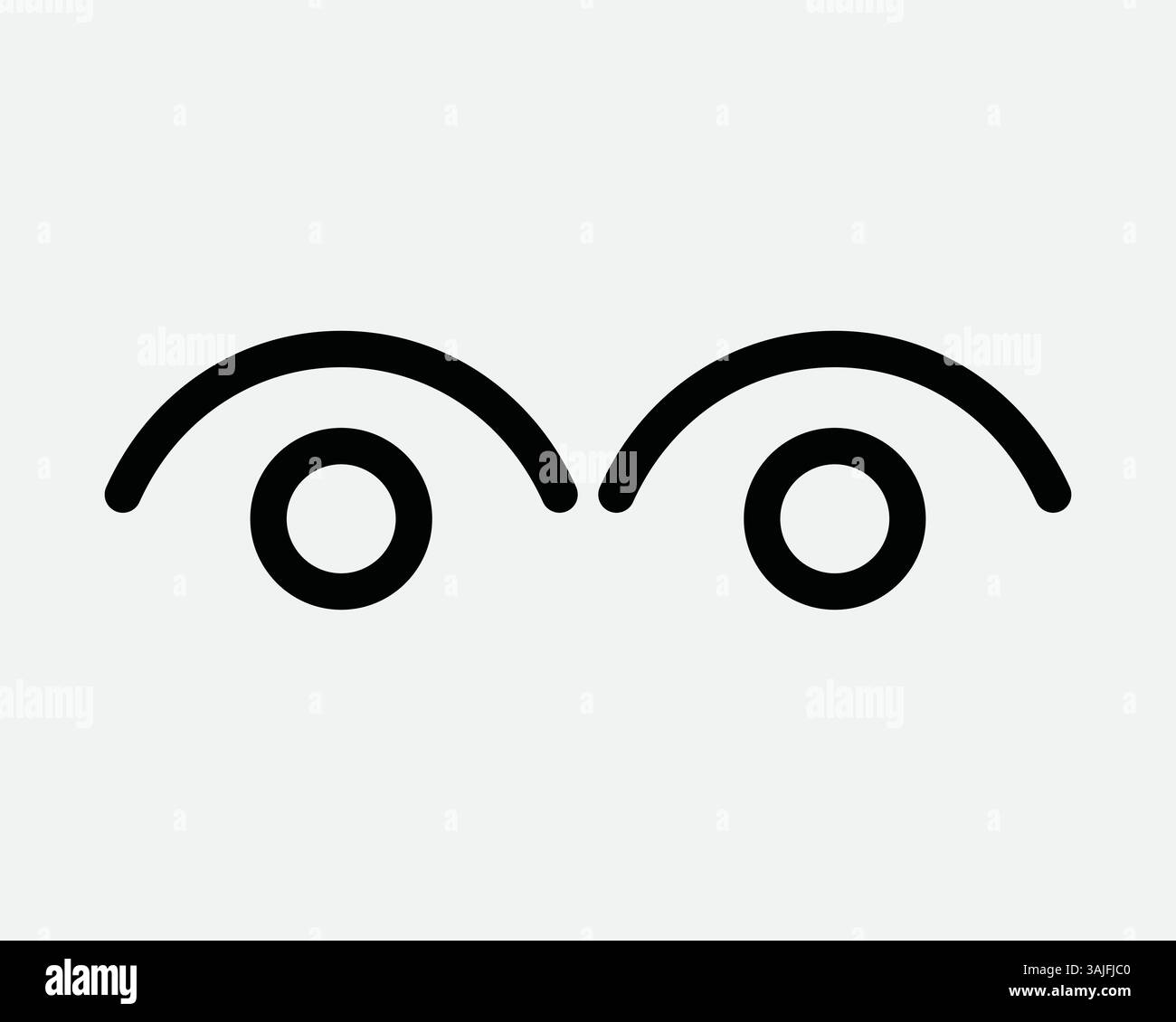 Two Eyes Line Icon Watching Watch Observe Look Observation Outline ...