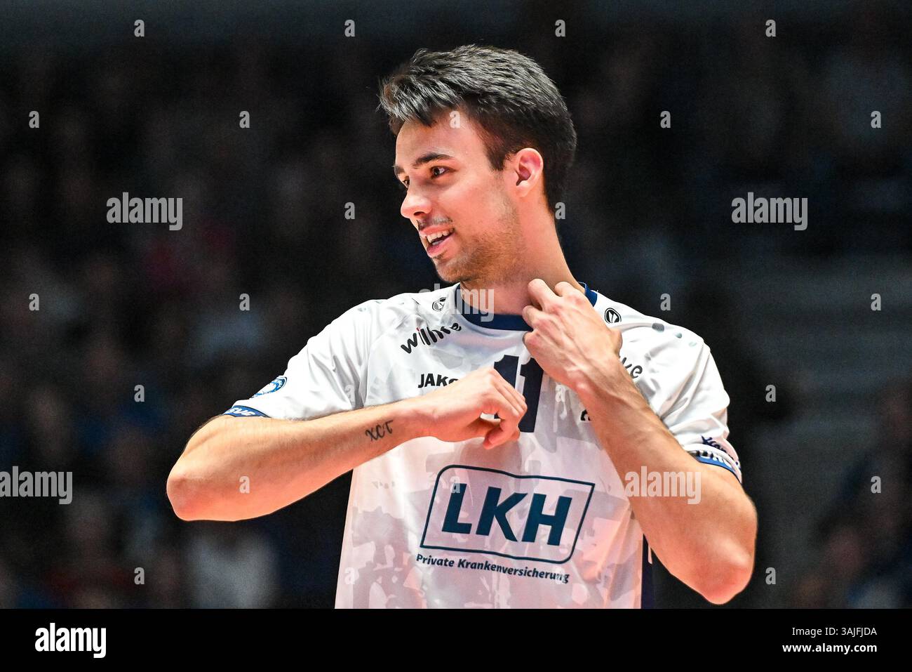 09.04.2025, Spacetech Arena, Friedrichshafen, GER, VBL, VfB Friedrichshafen vs SVG L?neburg, im ...