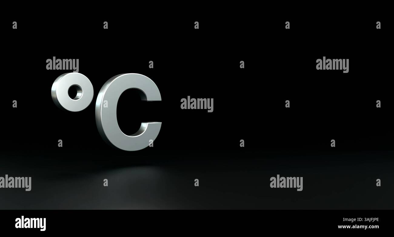 Silver shiny Celsius symbol. Silver shiny Celsius symbol. Temperature ...