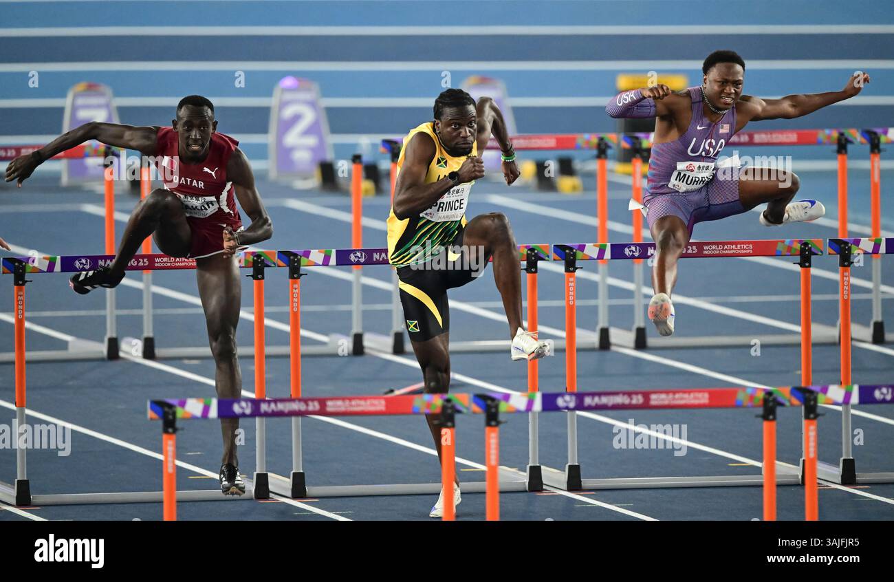 Oumar Doudai Abakar of Qatar, Demario Prince of Jamaiva and Cameron ...