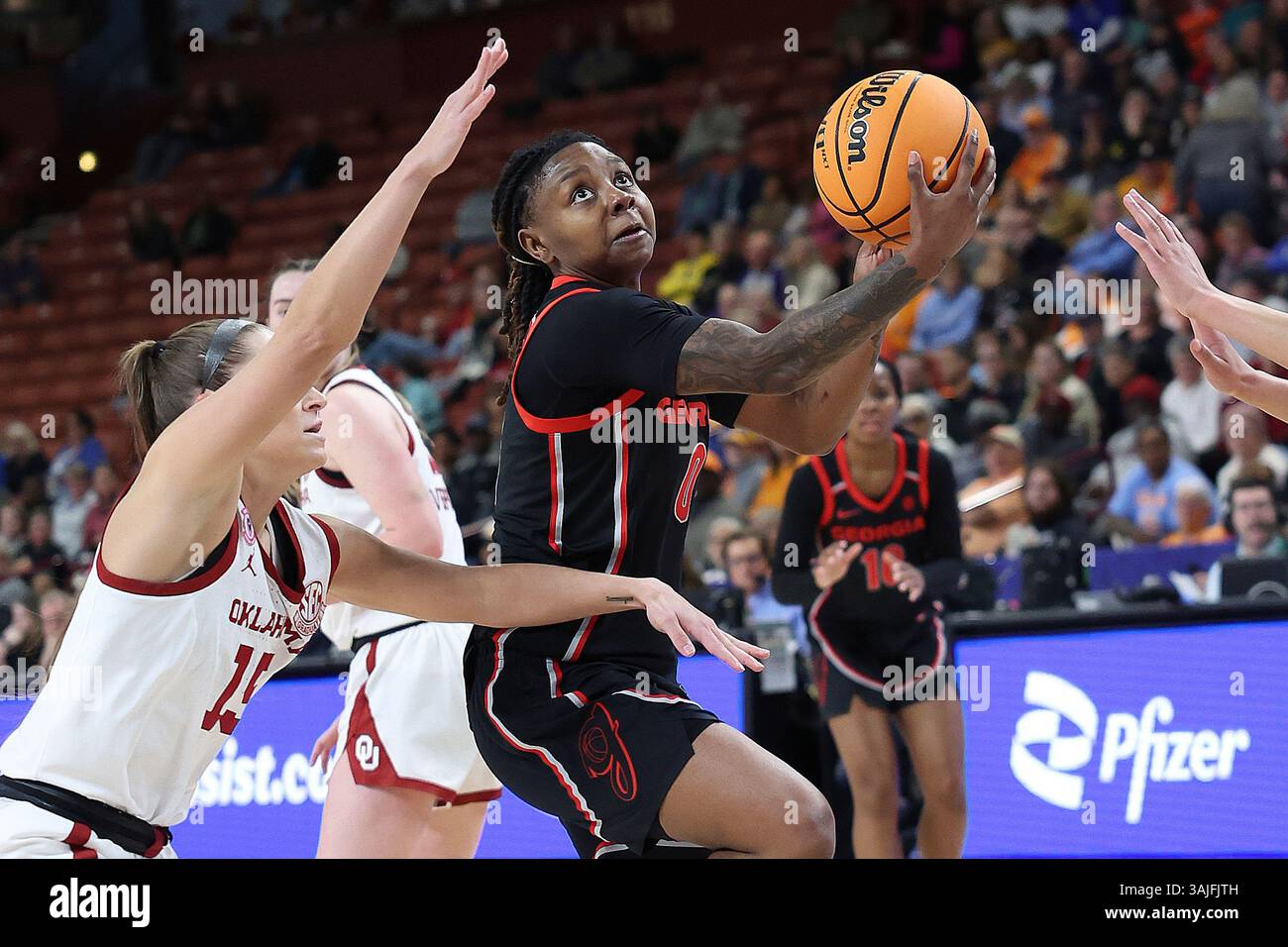 GREENVILLE, SC - MARCH 06: Georgia Bulldogs guard Trinity Turner (0 ...