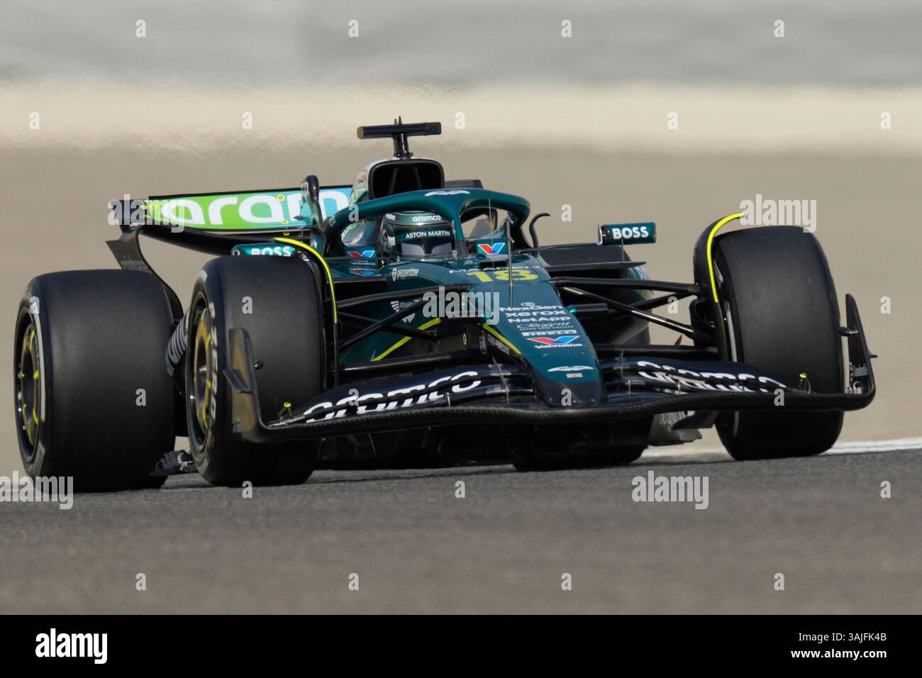Aston Martin driver Lance Stroll of Canada in action during the Formula ...