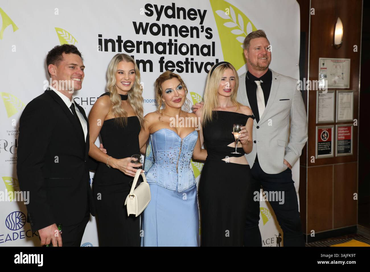 Sydney, Australia. 11th April 2025. L-R: tbc, tbc, Clare McCann, Aimee Wooley and Dean Wells ...