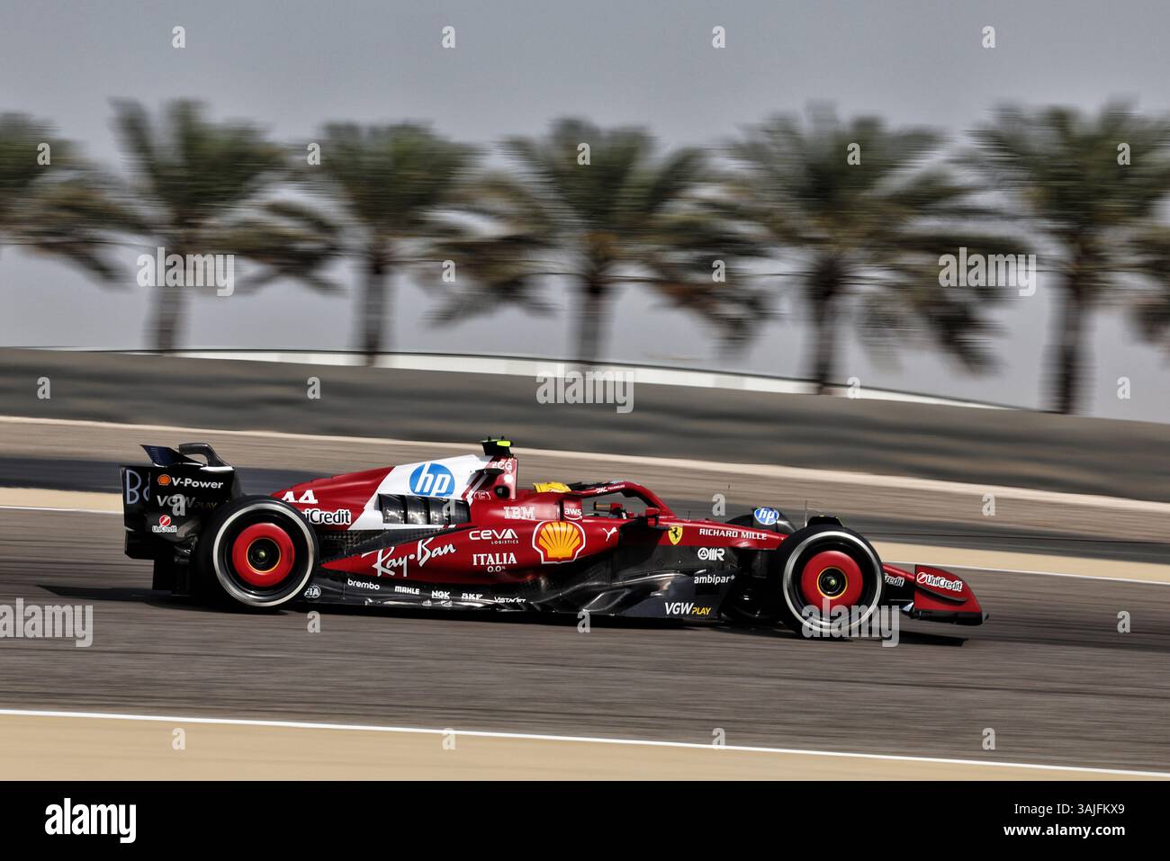 Sakhir, Bahrain. 11th Apr, 2025. Lewis Hamilton (GBR) Ferrari SF-25. 11 ...