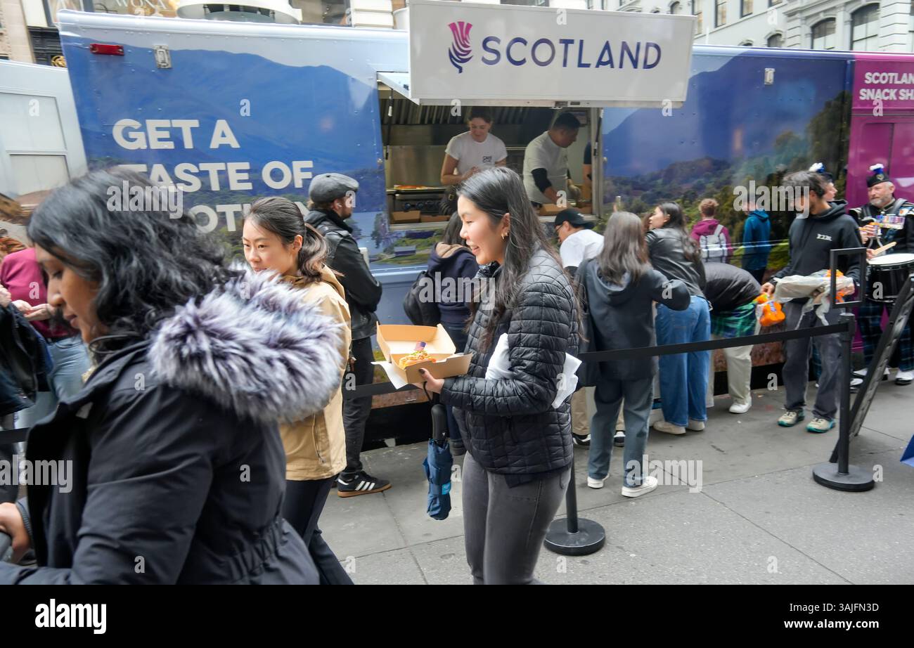 People enjoy a Taste of Scotland brand activation in the Flatiron ...